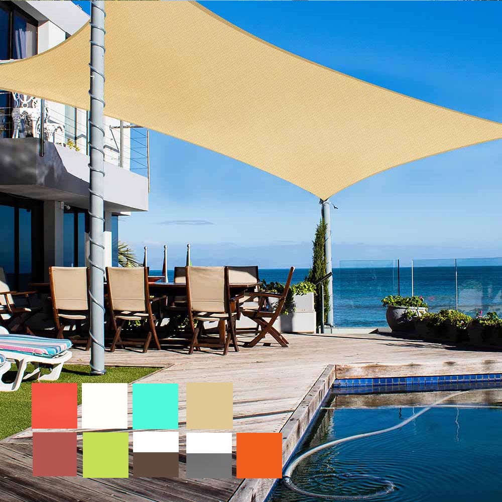 Yescom Patio Rectangle Sun Sail Shade Canopy 13ftx19ft – Silicon Power ...