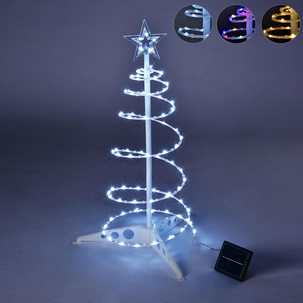 Yescom 2' Pre-Lit Spiral Christmas Tree Solar Operated – Silicon Power ...