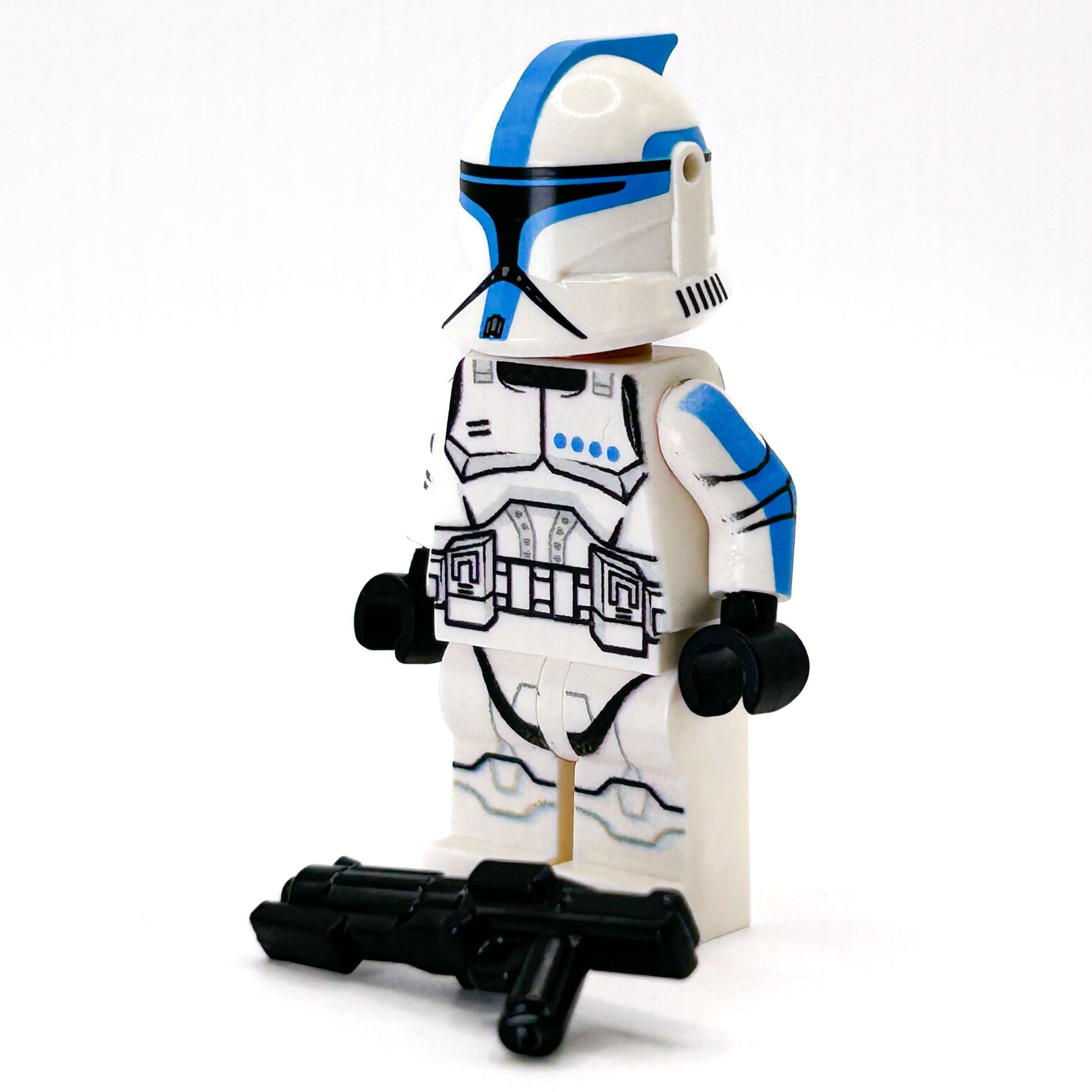Custom Lieutenant Clone Trooper (Dark Azure, Phase 1) Minifig - B3 Cus ...