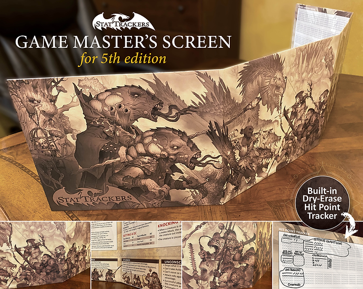 Stat Trackers - Game Master Screen - 5th Ed – Silicon Power Store (US)