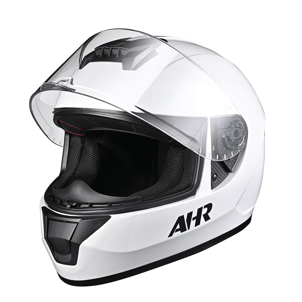 AHR RUN-F3 DOT Motorcycle Helmet Full White – Silicon Power Store (US)