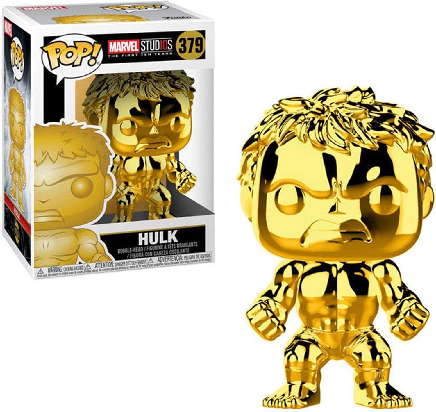 Funko Pop Marvel: Marvel Studios 10 - Hulk (Gold Chrome) – Silicon ...