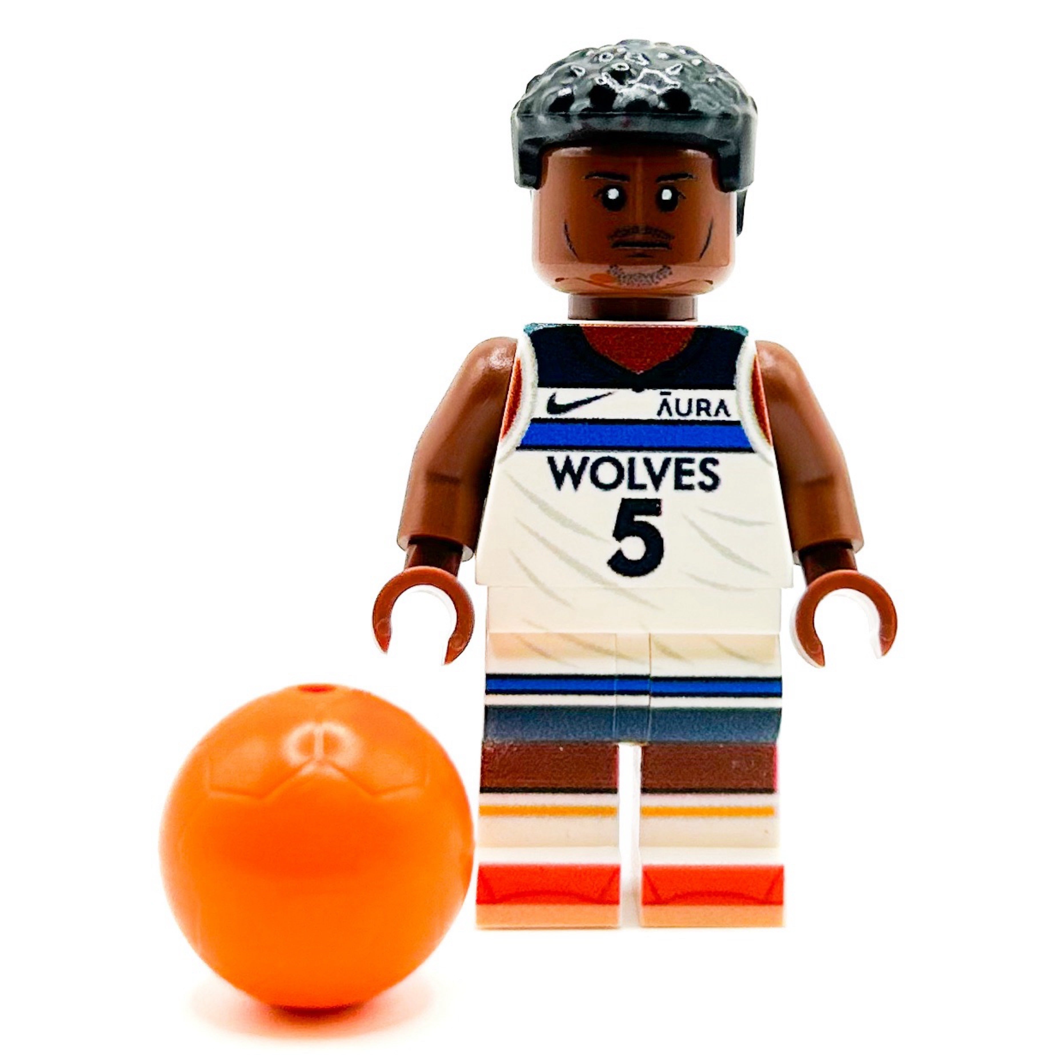 Ant Edwards #5 Basketball Player Minifig made using LEGO parts - B3 Cu ...