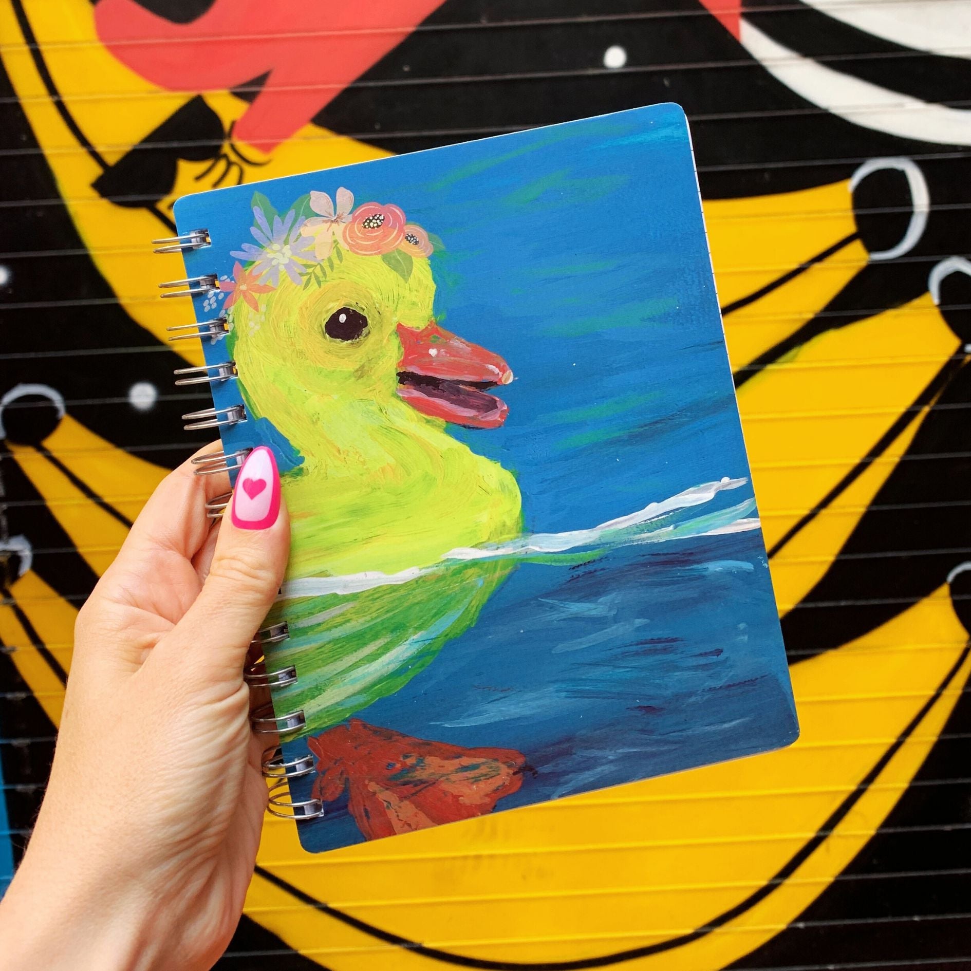 Duckling Spiral Notebook | Double-Sided Journal | 120 Lined Pages ...