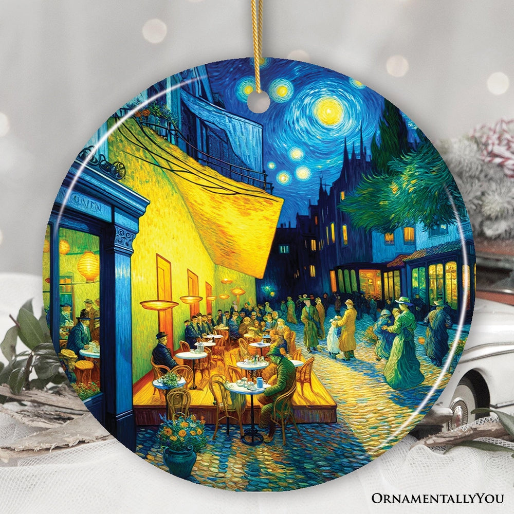 Vincent Van Gogh Cafe Terrace at Night Ceramic Ornament, Famous Painti ...