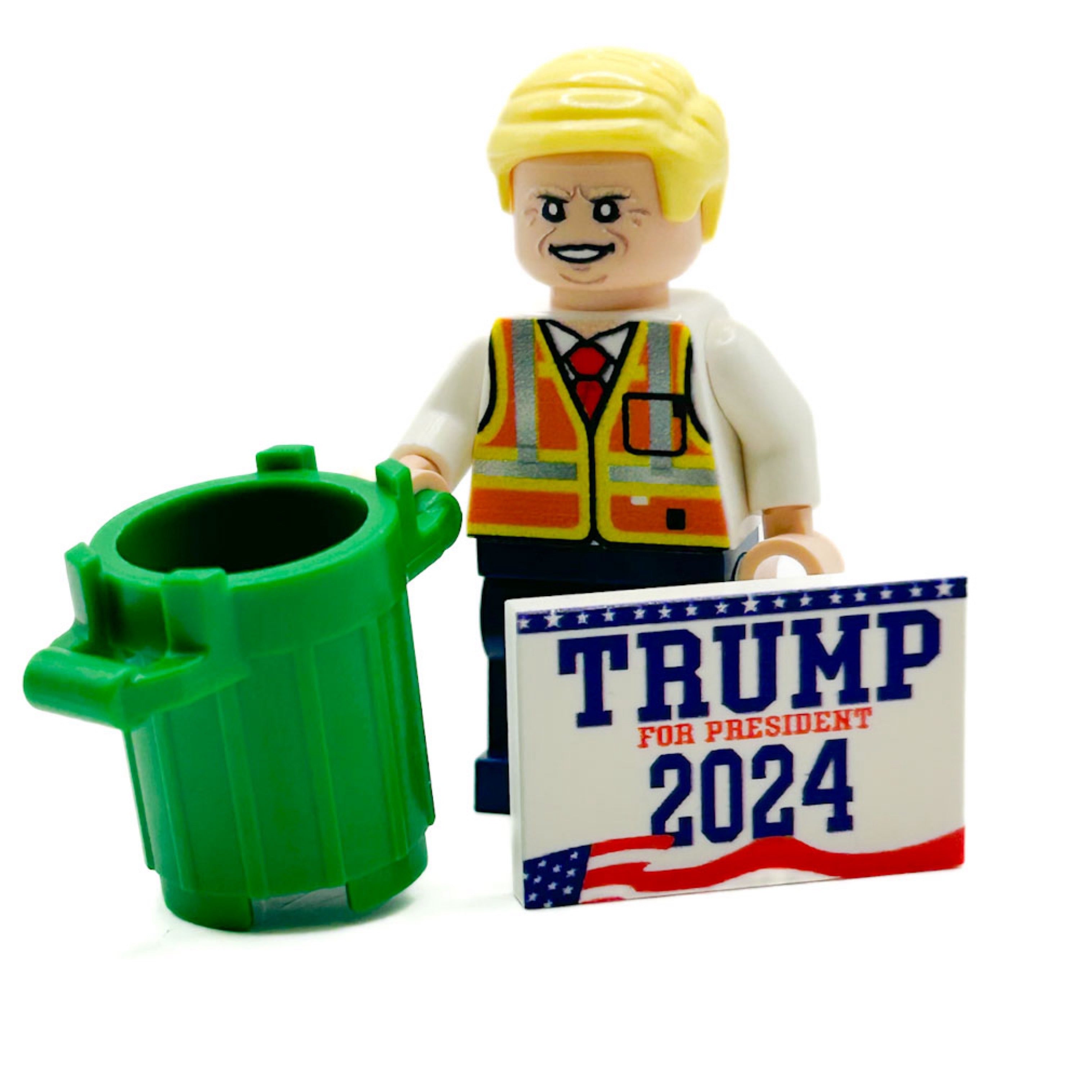 Garbage Man President Trump Minifig made using LEGO parts - B3 Customs ...
