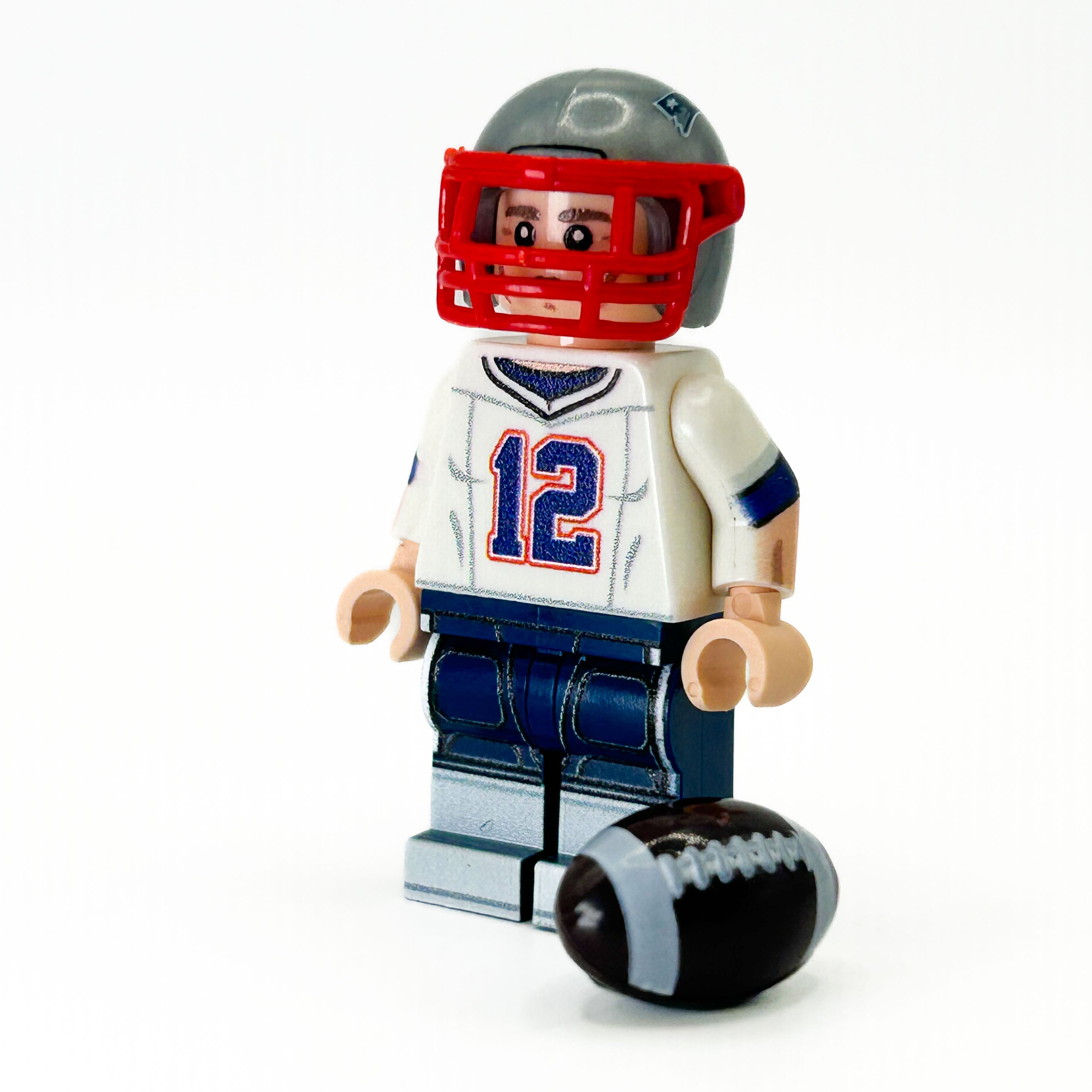 #12 QB Patriots Football Player Minifig - B3 Customs – Silicon Power ...