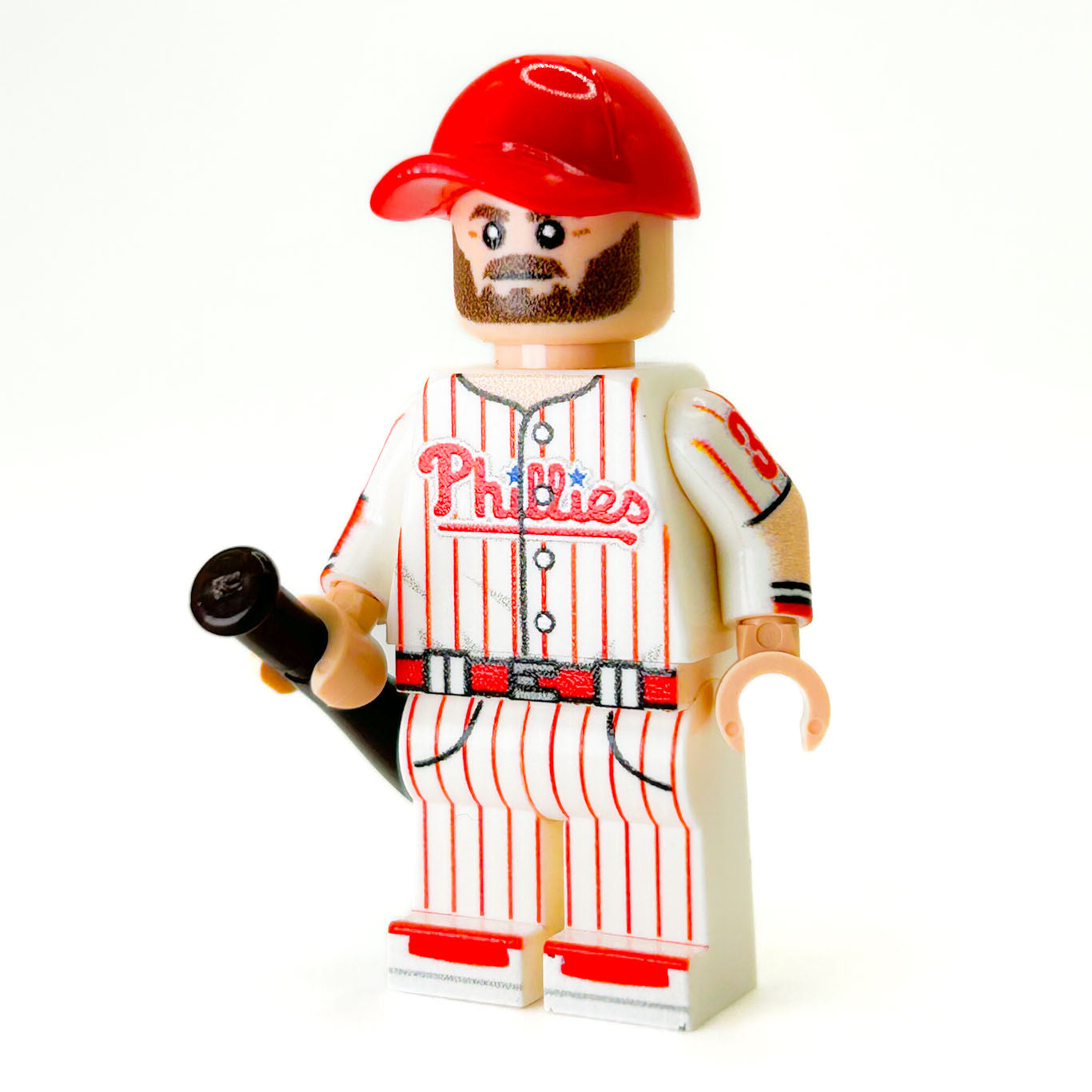 Harper #3 Philly Baseball Player Minifig made using LEGO parts - B3 Cu ...