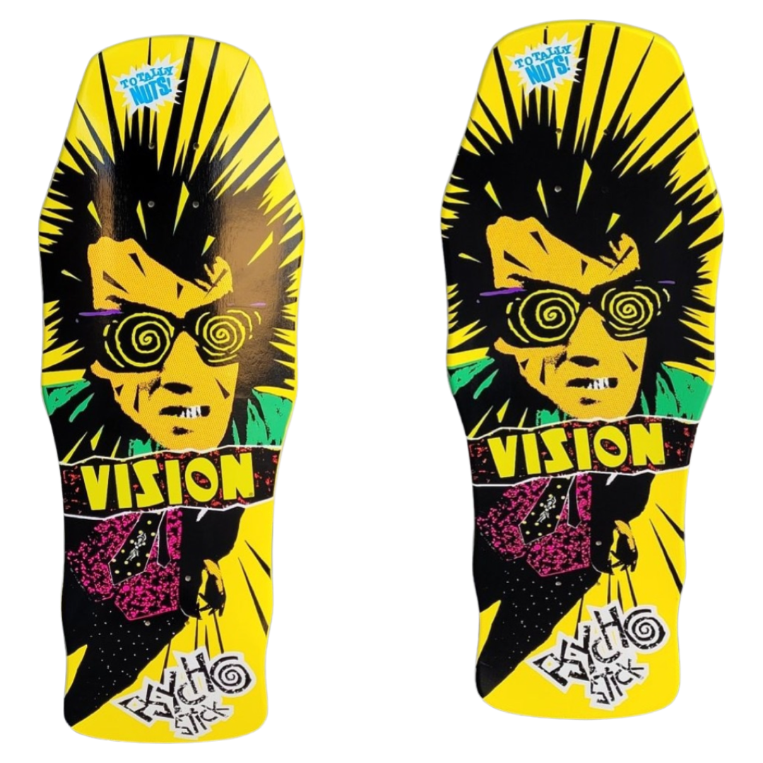 Vision Psycho Stick "Double Take" Gripped 10" Skateboard Deck – Silicon ...
