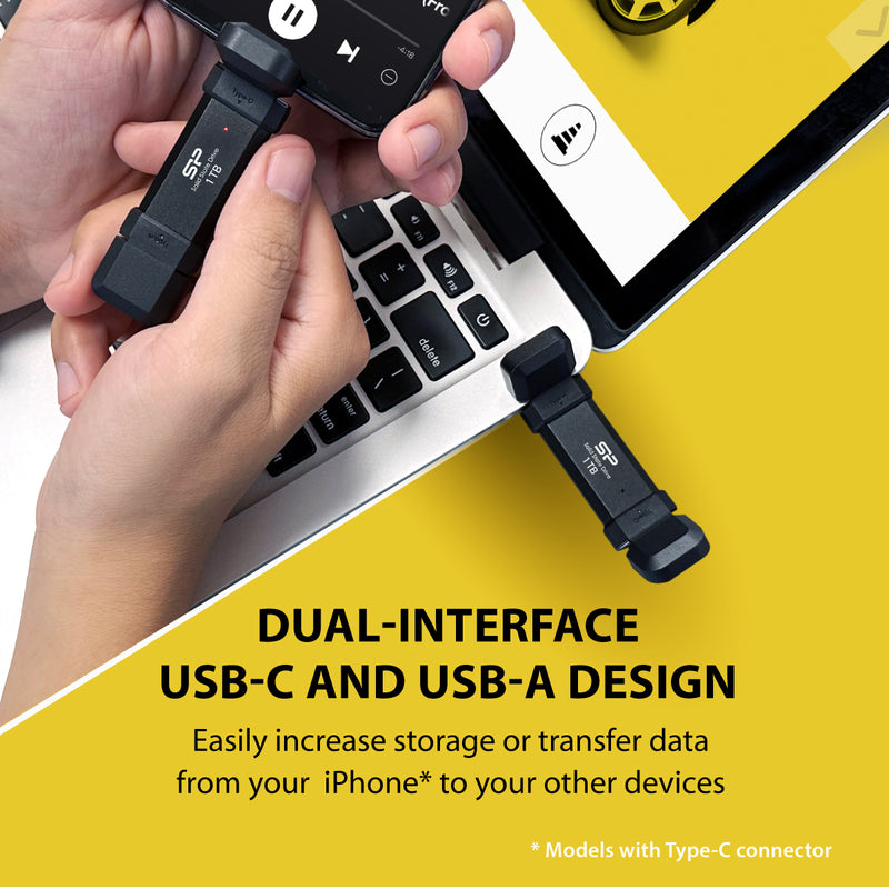 Silicon Power 250GB-2TB DS72 Dual USB-C/USB-A 3.2 Gen 2 Portable Exter – Silicon Power Store (US)