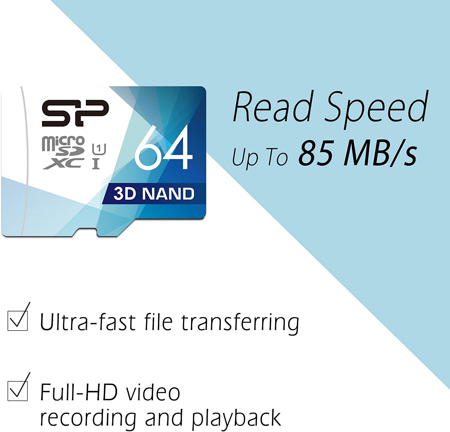 Silicon Power 32GB-64GB 3D NAND High Speed MicroSD Card with Adapter ...