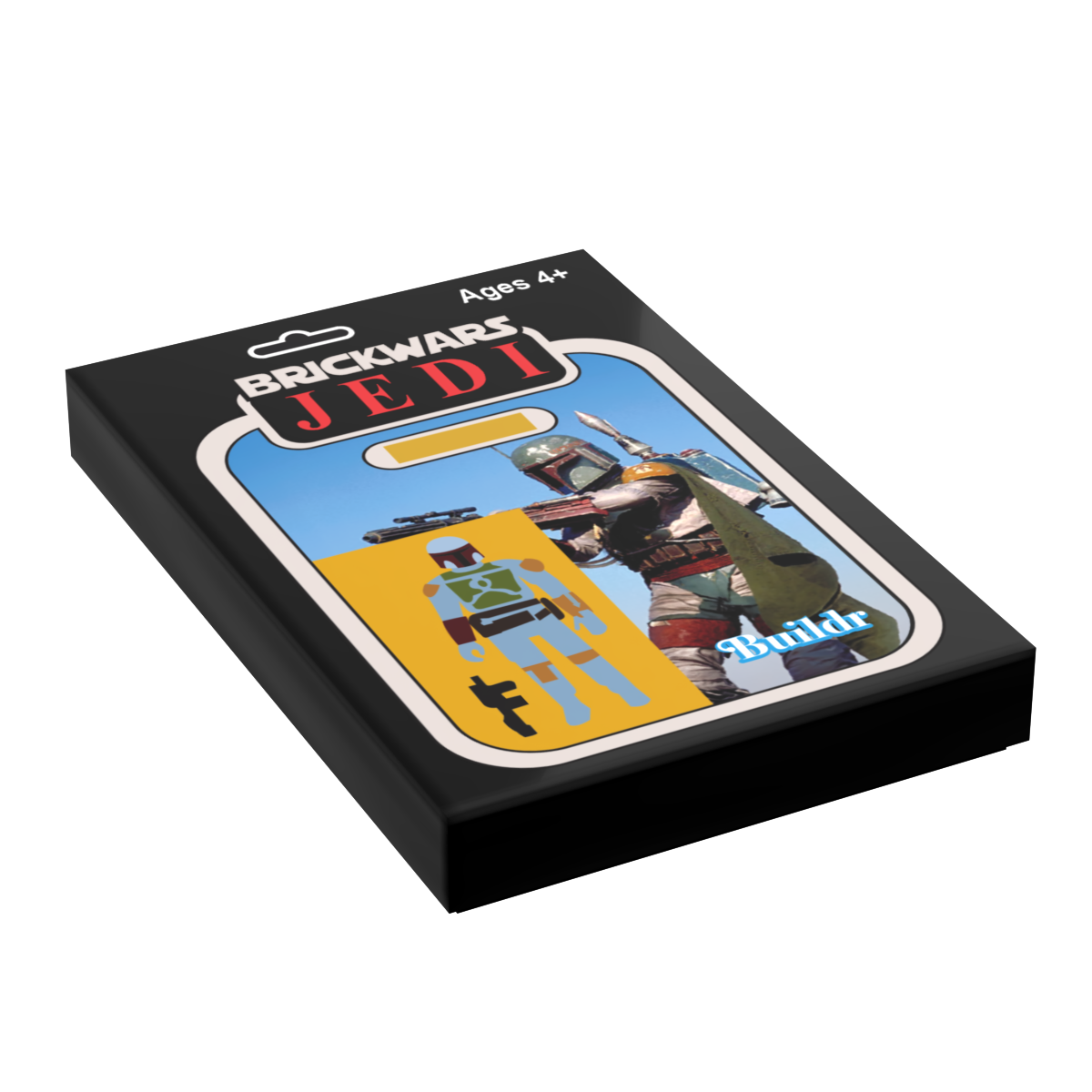 Boba Vintage Action Figure Tile (2x3) made from LEGO parts – Silicon ...