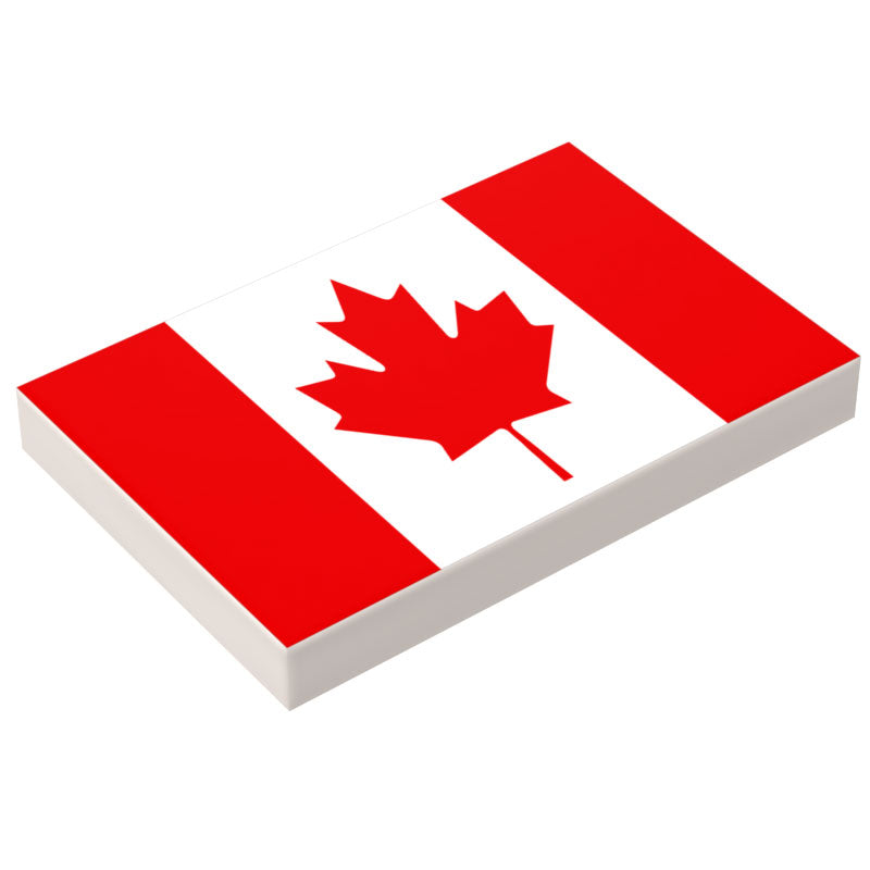 Canada Flag (USA) (2x3 Tile) made using LEGO part - B3 Customs ...