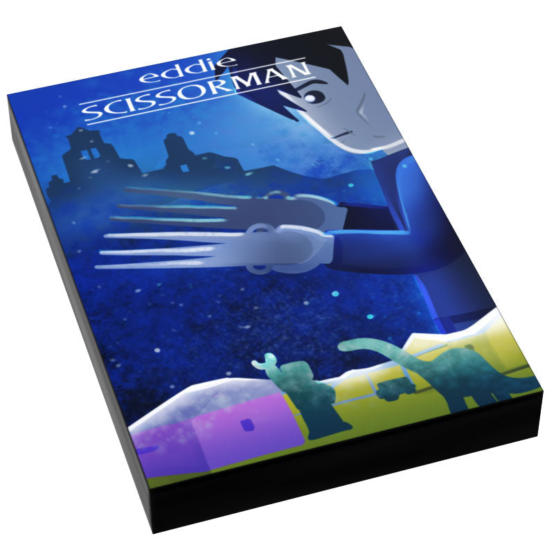 Eddie Scissorman Movie Cover (2x3 Tile) made using LEGO parts - B3 Cus