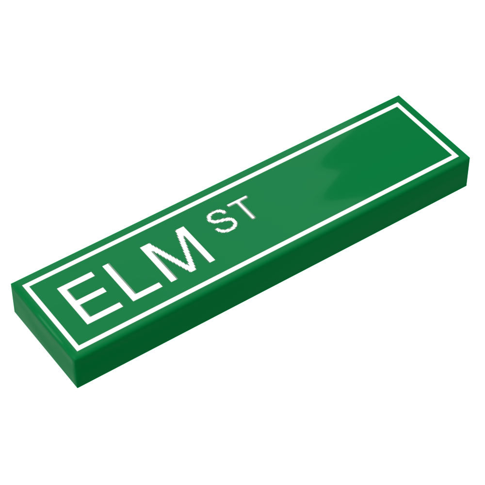 Elm Street Sign made with LEGO part (1x4 Tile) - B3 Customs – Silicon ...