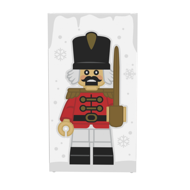 Christmas Nutcracker, Toy Soldier Winter Village 4x6 Glass Window made ...