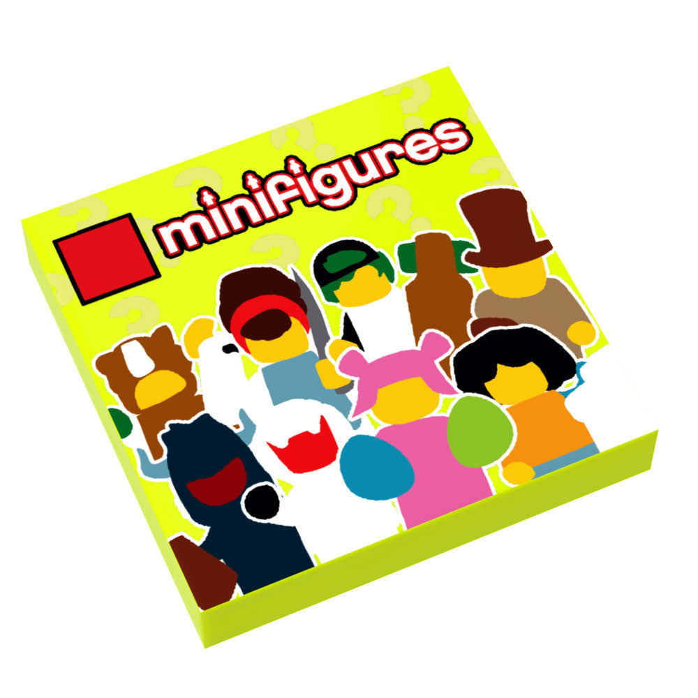 Series 27 CMF Minifig Pack Custom Printed 2x2 Tile made using LEGO par ...