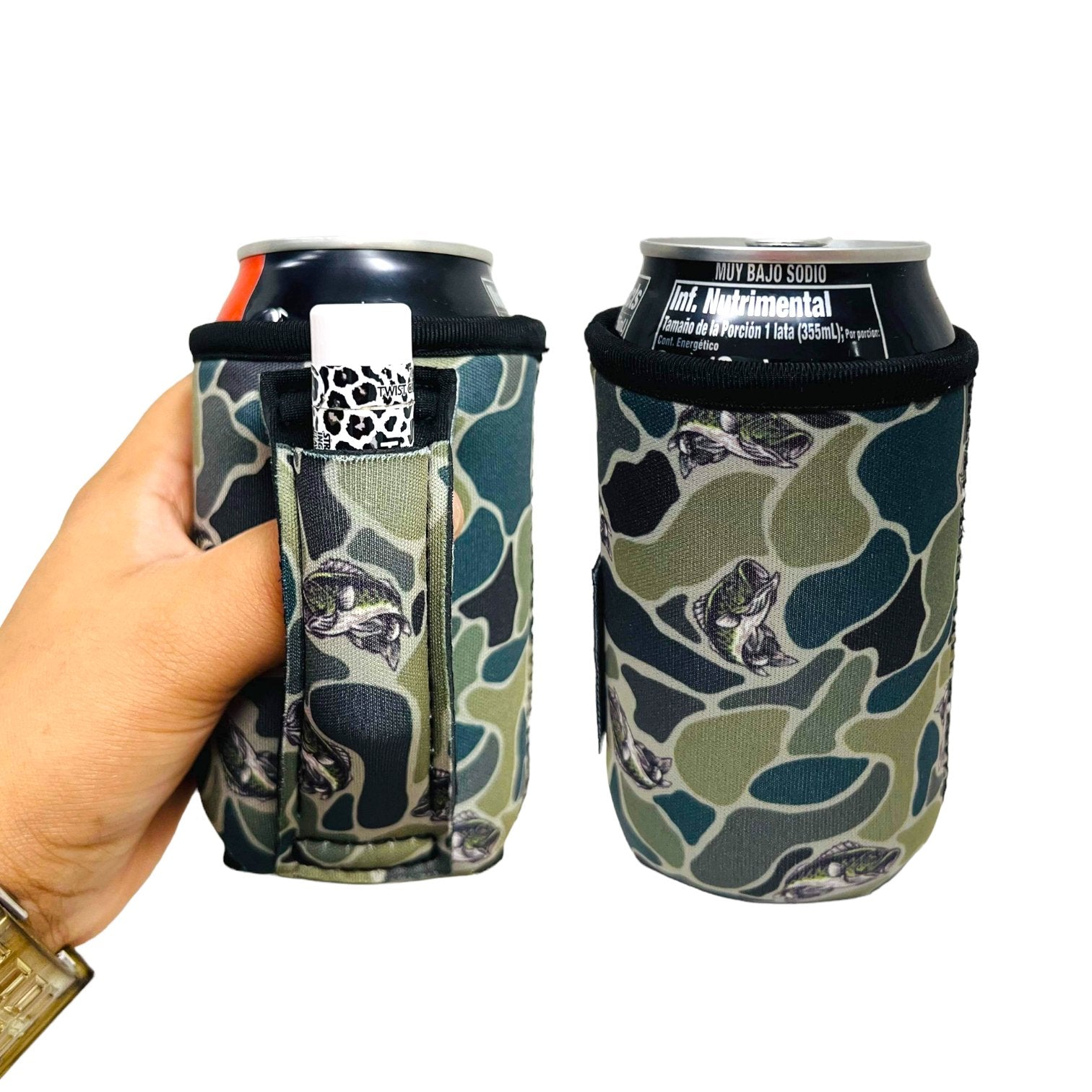 Fish Camo 12oz Stubby Can Handler™