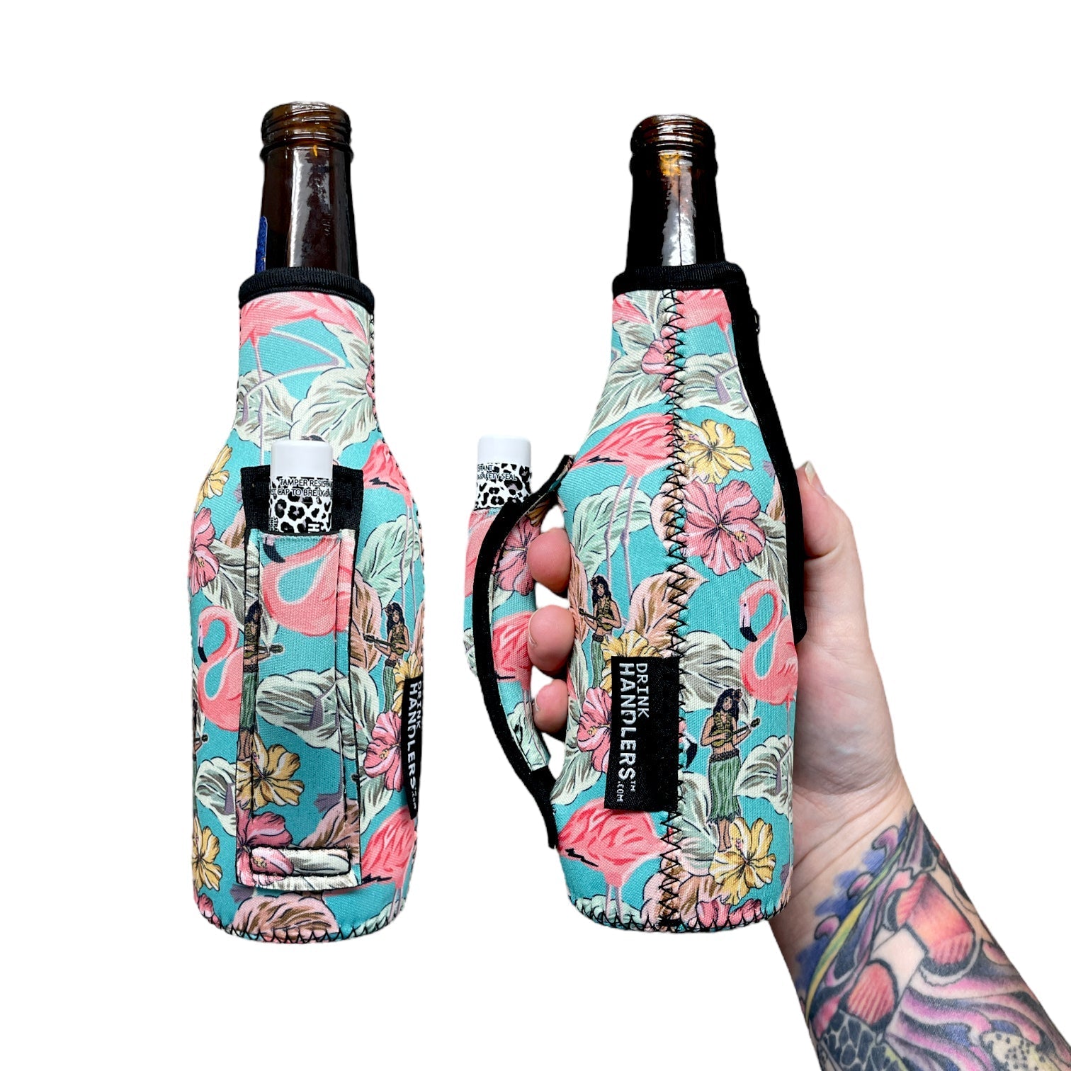 Hawaiian Flamingo 12oz Bottleneck Handler™ – Silicon Power Store (US)