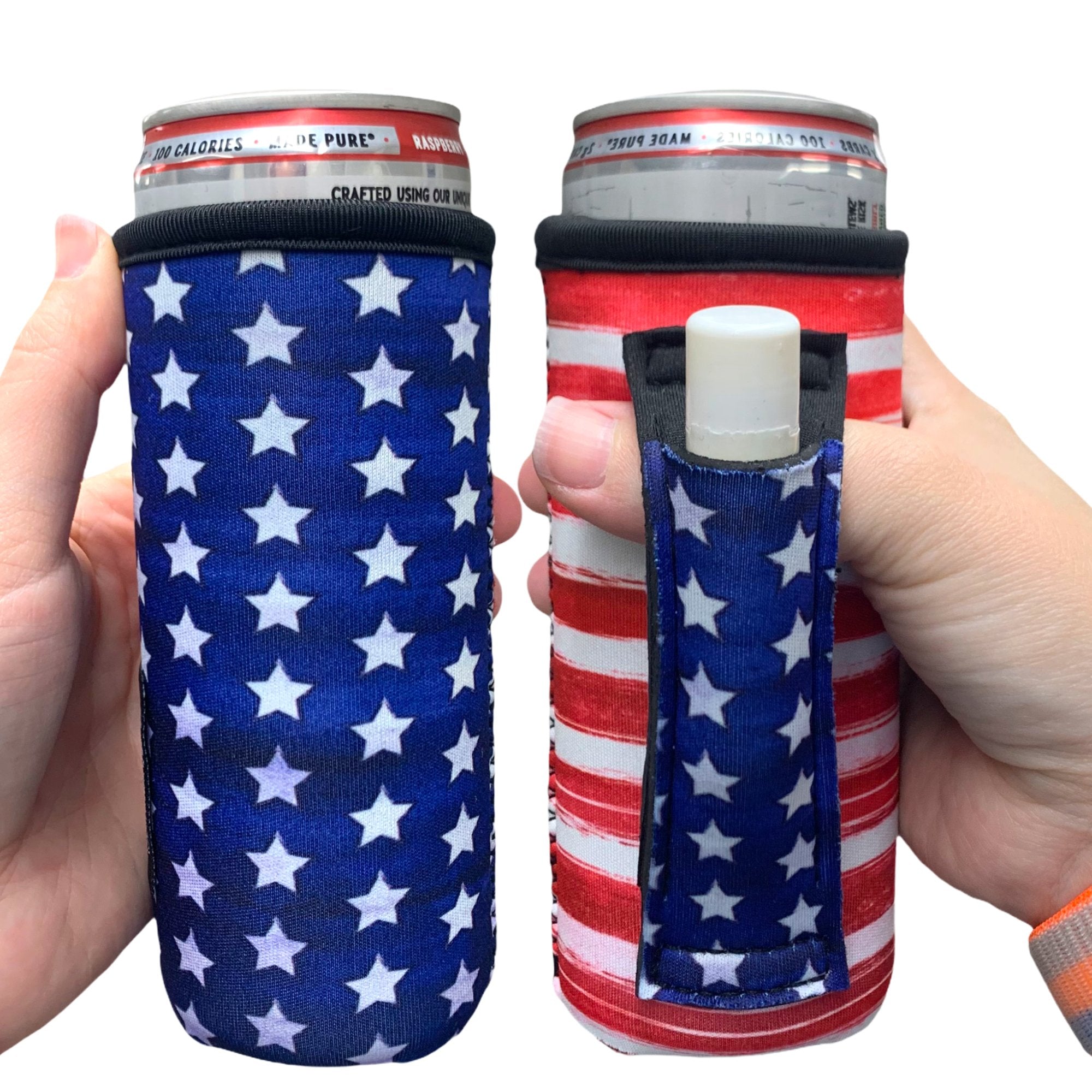 Merica 12oz Slim Can Handler™ – Silicon Power Store (US)