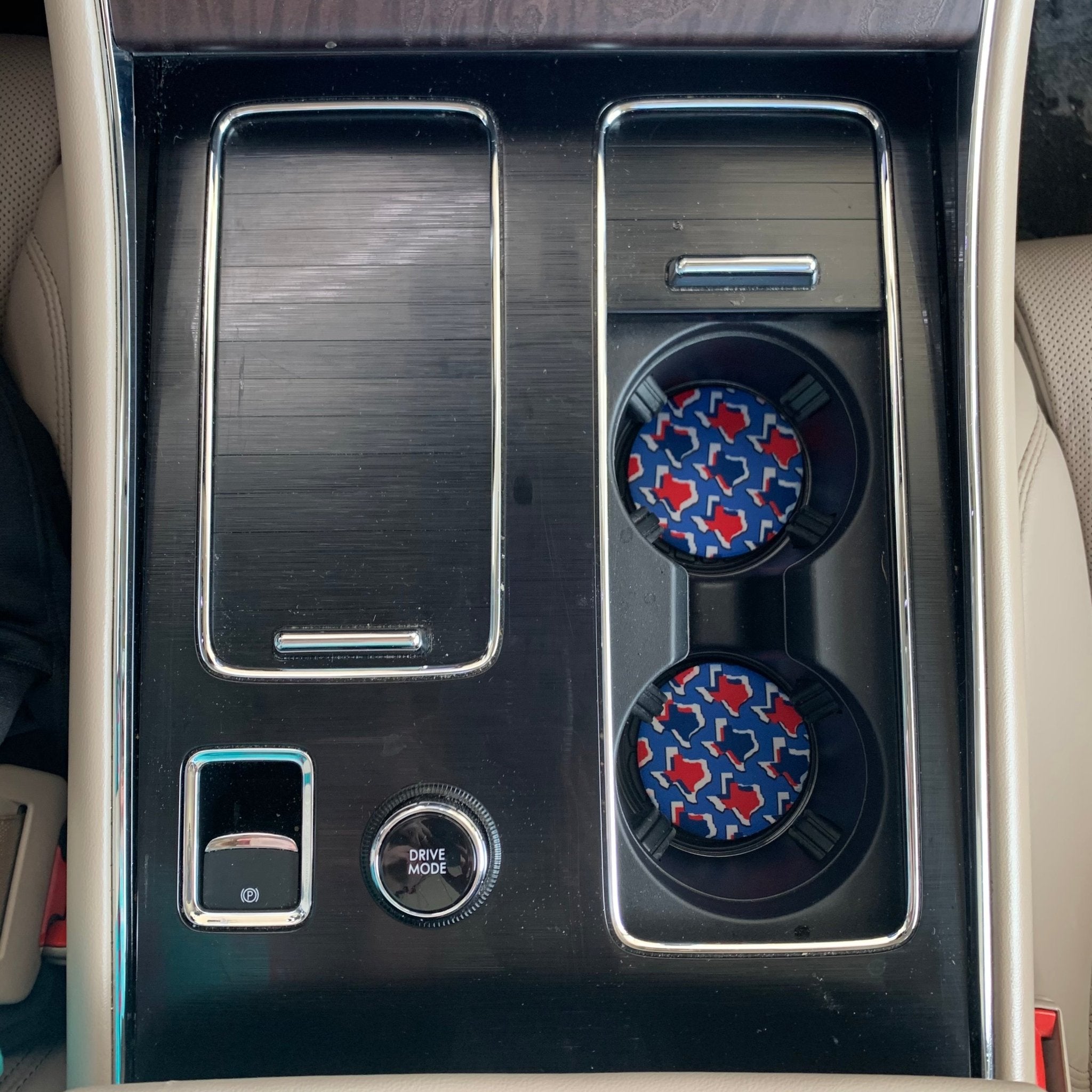 Red White & Texas Neoprene Car Coasters