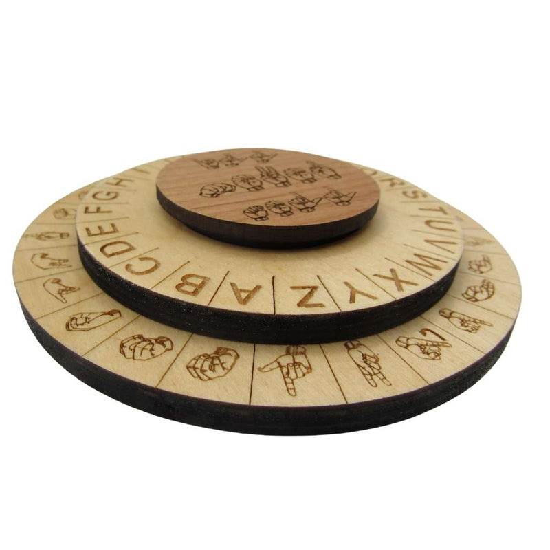 Sign Language Cipher Wheel - ASL Decoder Disk Escape Room Prop