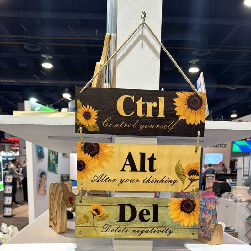 3pc Sublimation Blank Wooden Wall Hanging Sign with Hemp Rope – Silicon ...